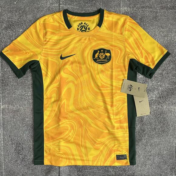 Nike | Shirts & Tops | Nwt Kids 223 Australia National Team Yellow Home ...